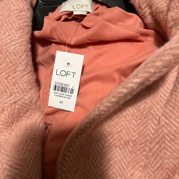 LOFT | Jackets & Coats | Nwtmann Taylor Loft Cozy Herringbone Coat ...